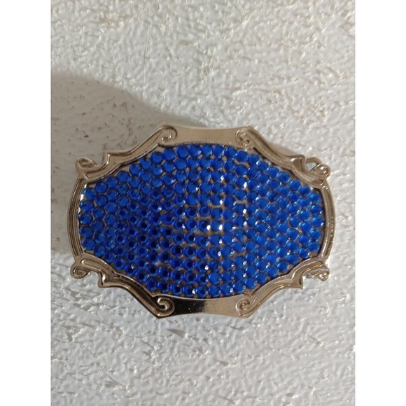 Accessories | Vintage Retro 7s Blue Rhinestone Beltbuckel | Poshmark